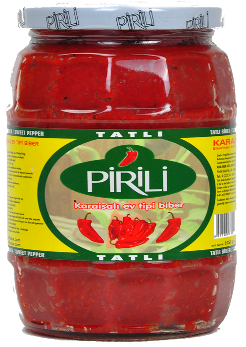 pirili biber salçası tatlı cam kavanoz 370 gr*12 adet : Toptan Gıda,